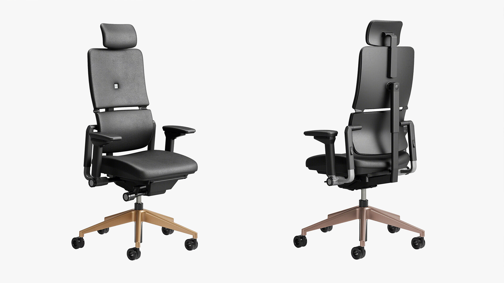 Steelcase Please Leather Office Chair With Headrest Hunts Office
