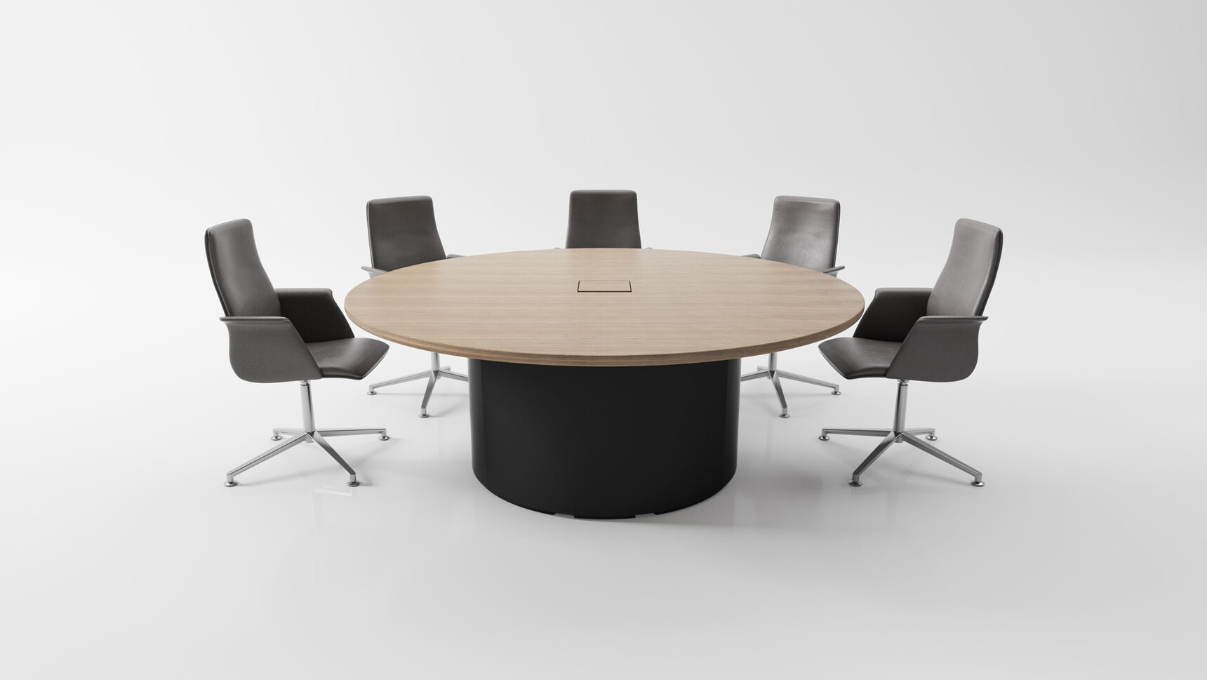 Round meeting table and chairs store